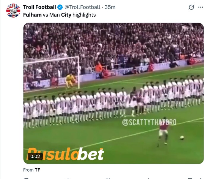 Meme Kocak Banjir 9 Gol di Laga Fulham Vs Man City