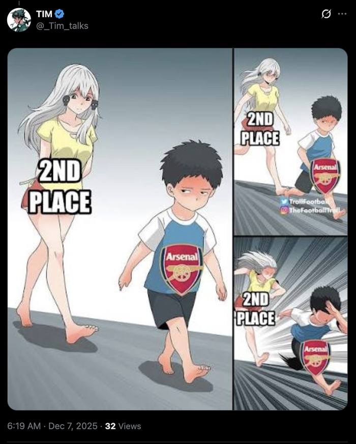 Meme Kocak Deja Vu Arsenal Dikejar Rival