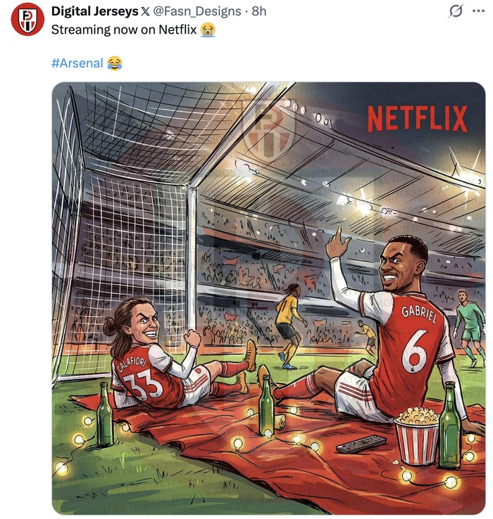 Meme Arsenal dan Serial Netflix yang Tak Pernah Tamat