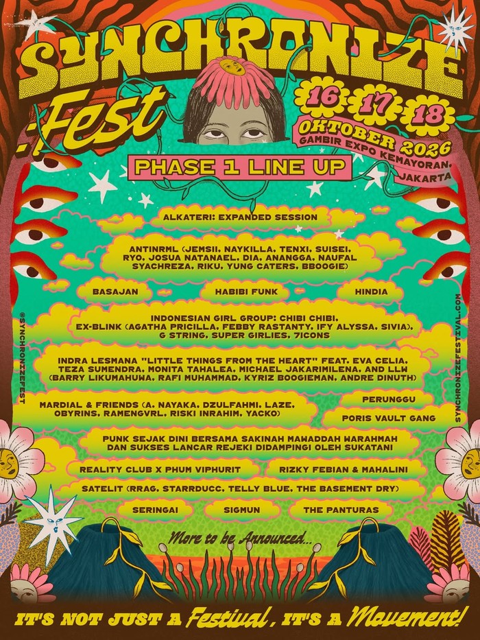 Synchronize Fest 2026 Umumkan Line Up Fase Pertama, Ini Daftarnya