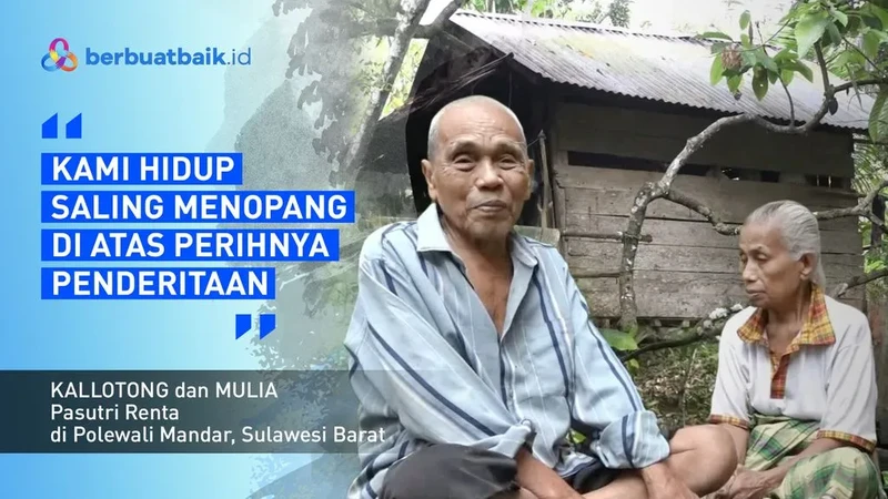 Saling Menopang, Pasutri Renta Hidup Sebatang Kara di Gubuk Tengah ...