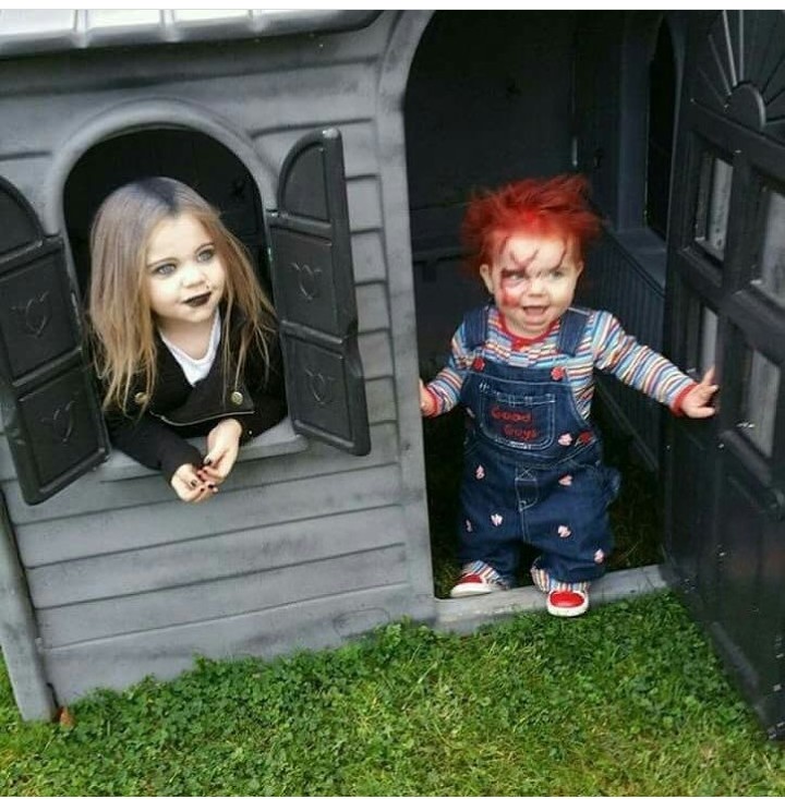 Saat Anak-anak Berdandan Ala Boneka Chucky, Seram atau Lucu, Bun? - 4