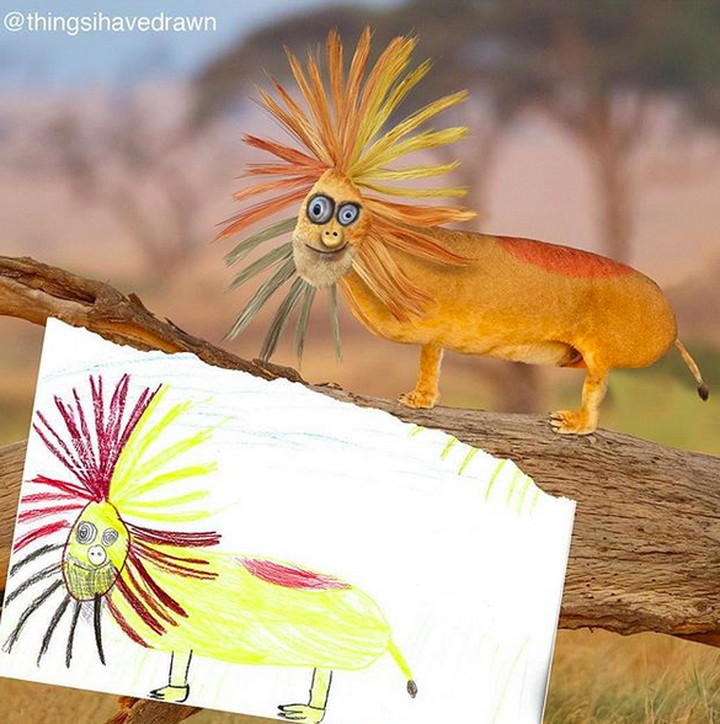 Kocak! Saat Gambar Imajinasi Anak Dijadikan Realita - 7