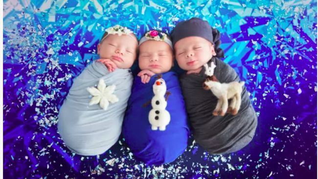 9 Foto Bayi Menggemaskan Saat Didandani Jadi Tokoh 'Frozen' - Foto 1