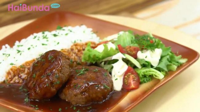 Resep Japanese Hambagu Steak Rice, Seporsinya Mampu Mengenyangkan
