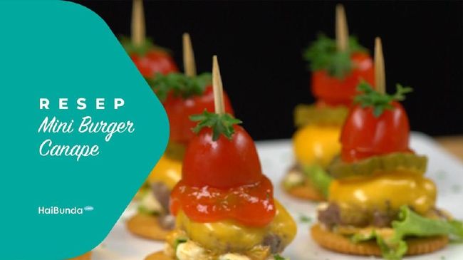 Resep Mini Burger Canape