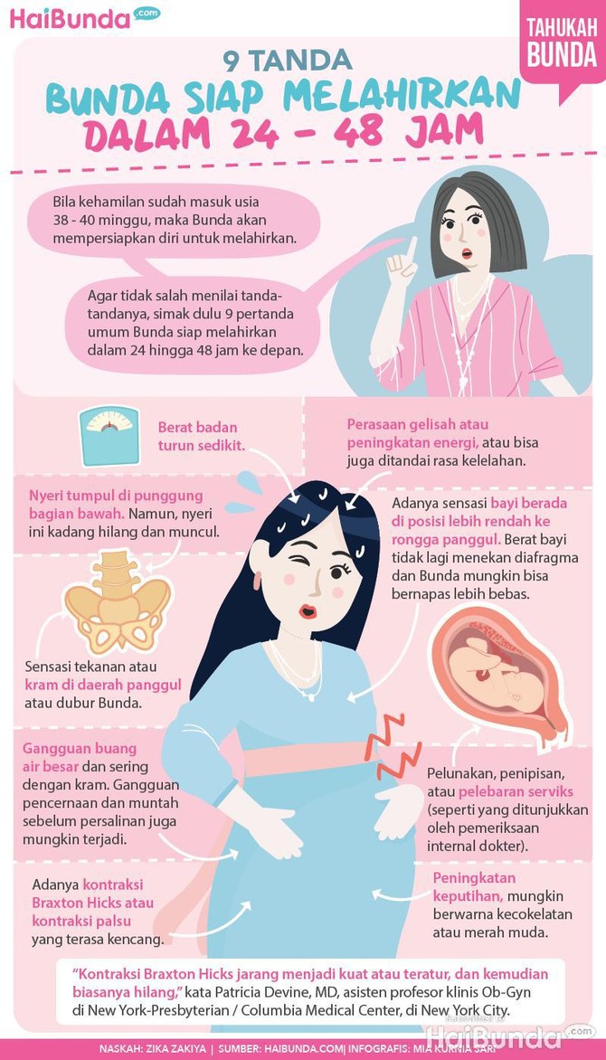 9 Ciri Bunda akan Melahirkan dalam Waktu 24 - 48 Jam