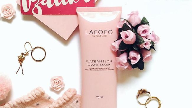 Lacoco Watermelon Glow Mask, Masker Semangka untuk Dapatkan Kulit Wajah ...