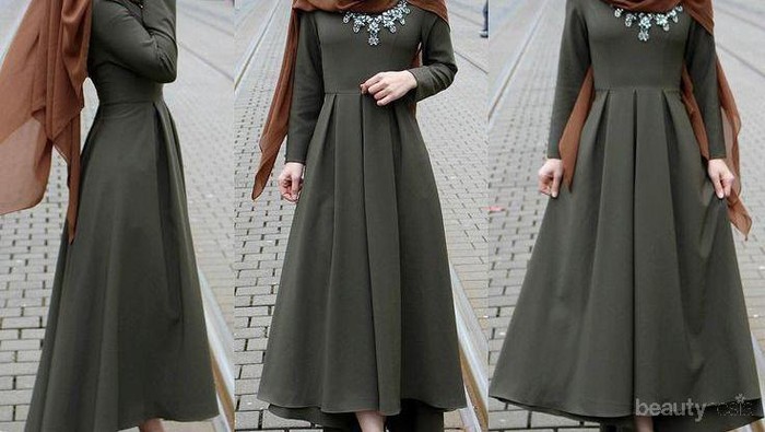Hijabers, Yuk Intip Inspirasi Dress Simpel yang Lagi Kekinian Banget di ...