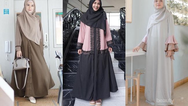Model Gamis Syari Terbaru dari Artis Tanah Air untuk Lebaran 2019