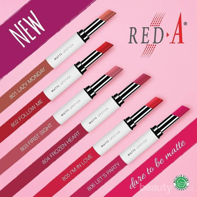 RED-A Matte Lipstick, Lipstick Cantik Berformula Ringan Cocok untuk Remaja