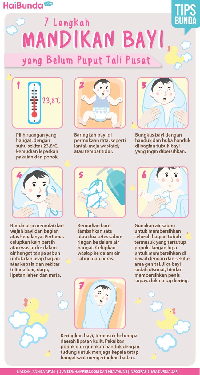 7 Langkah Mandikan Bayi yang Belum Puput Tali Pusat