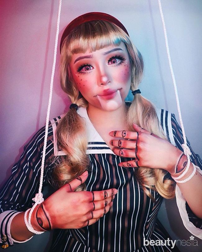 Cerita Seram di Balik Makeup Doll Challenge ala Janine Intansari yang ...