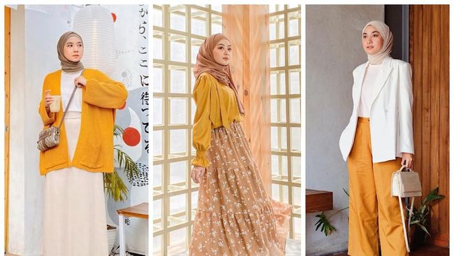 7 Inspirasi Gaya Hijabers dengan Outfit Warna Kuning, Anti Norak Club!