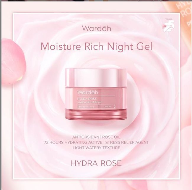 Review Wardah Hydra Rose Moisture Rich Night Gel