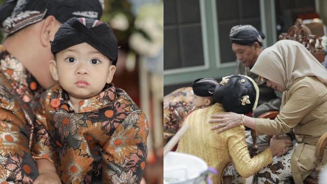 7 Momen Tedak Siten Anak Tata Janeeta & Brotoseno Dihadiri Para Artis - Foto 1