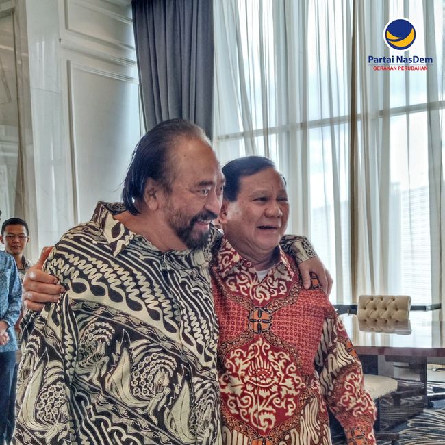 Prabowo Temui Surya Paloh di NasDem Tower Siang ini