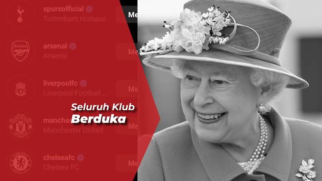 Ratu Elizabeth II Wafat, Klub Liga Inggris Kompak Pasang Atribut Hitam