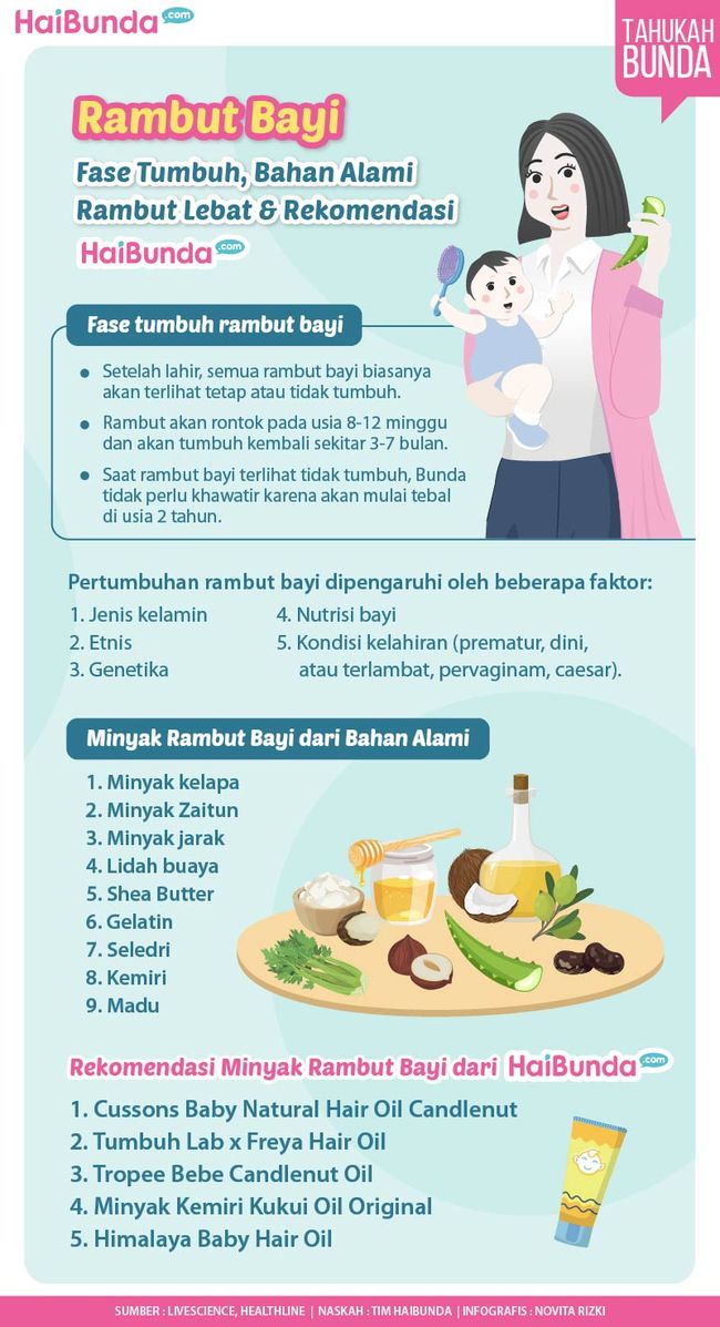 Rambut Bayi: Fase Tumbuh, Perawatan Alami & Rekomendasi Hair Oil HaiBunda