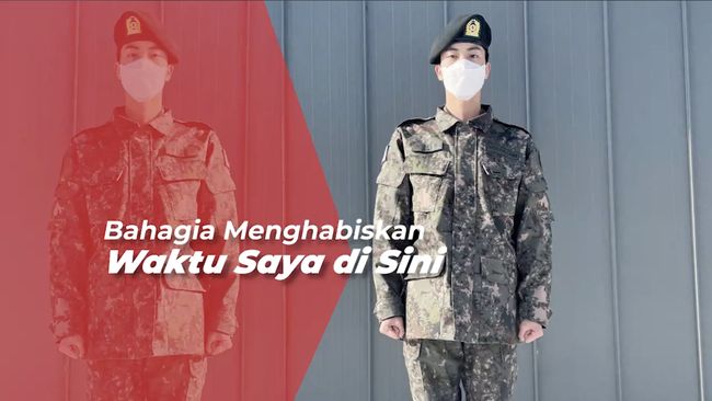 Jin BTS Sapa ARMY, Pamer Foto Pakai Seragam Militer dan Topi Baret Jin BTS Sapa ARMY, Pamer Foto Pakai Seragam Militer dan Topi Baret