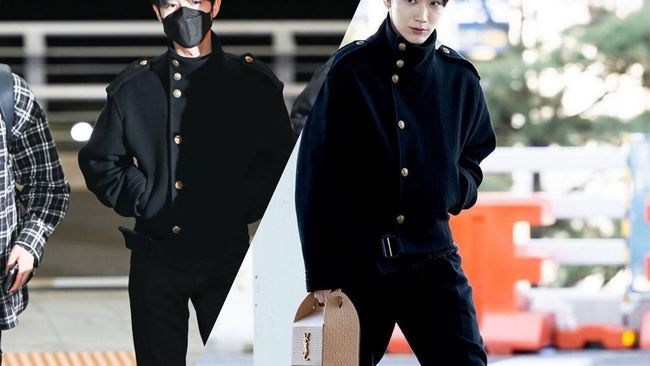 Satu Outfit Beda Gaya: Jaket Militer Saint Laurent ala Ten dan Renjun ...