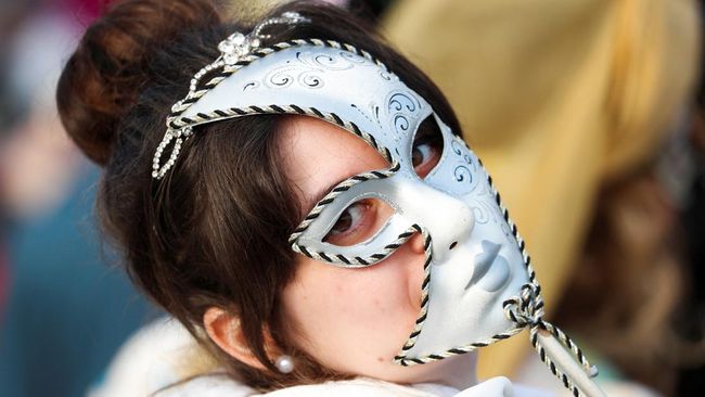 FOTO: Semarak Pesta Topeng Karnaval Venesia 2023