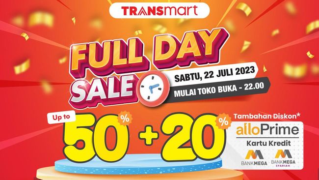Transmart Full Day Sale Hadir Lagi, Catat Tanggalnya dan Raih Diskon 50%+20%