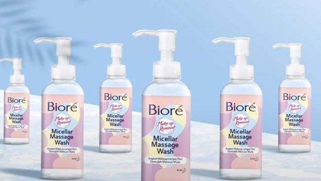 Biore Makeup Remover Micellar Massage Wash, Produk Praktis untuk ...