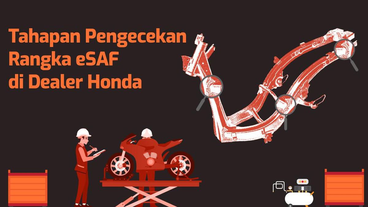 INFOGRAFIS: Tahapan Pengecekan Rangka eSAF di Dealer Honda