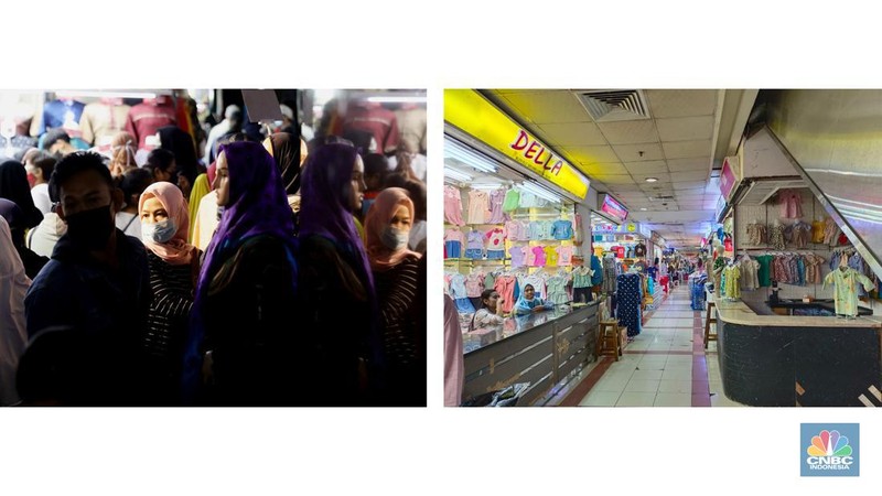 Penampakan Pasar Tanah Abang, Dulu Ramai Kini Sepi Pengunjung - Foto 2