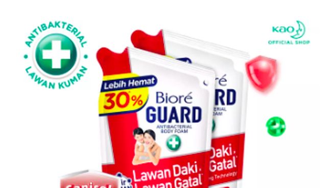 Review Biore GUARD Body Foam Active Antibacterial Sabun Mandi Cair ...