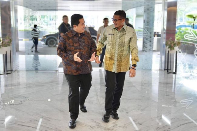 Tiba-Tiba Erick Bicara 4 Mata dengan Sandiaga Uno, Ada Apa?