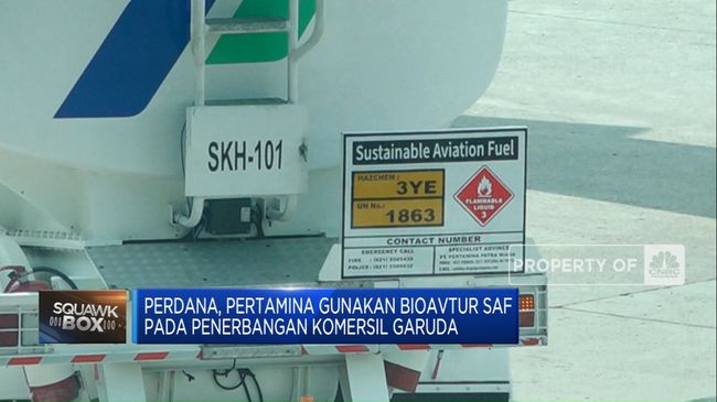 Perdana,Pertamina Uji Coba Bioavtur SAF di Penerbangan Garuda
