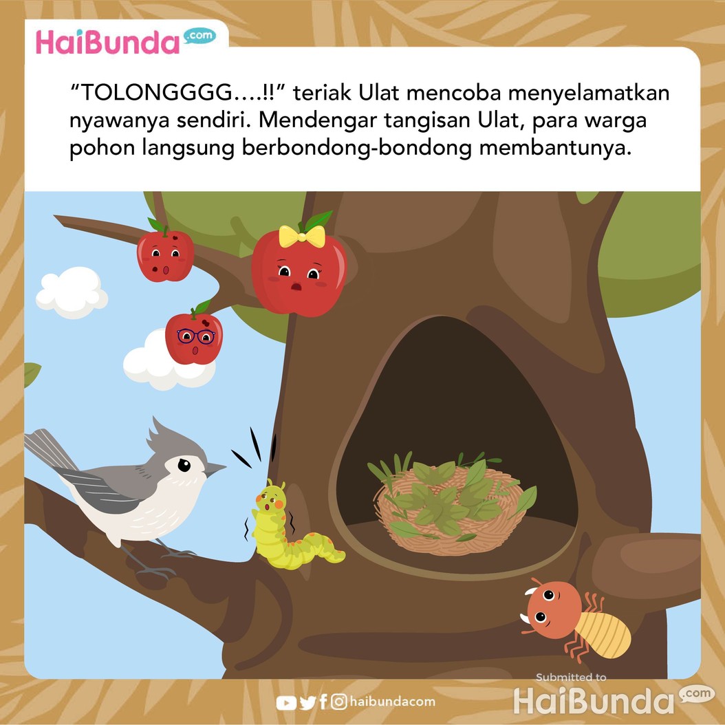 Cerita Fabel: Ulat Usil Bikin Warga Pohon Kesal - Foto 1 Cerita Fabel: Ulat Usil Bikin Warga Pohon Kesal - Foto 1