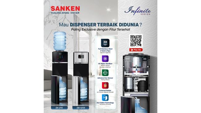 Terbaik di Dunia, Sanken Produksi Dispenser 'Infinite' Series