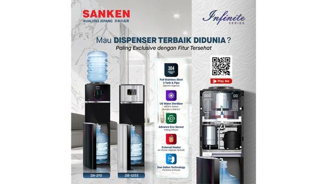 SANKEN Produksi Dispenser 'Infinite' Series Terbaik di Dunia