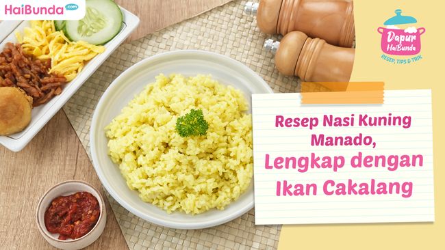 Resep Nasi Kuning Manado, Lengkap dengan Ikan Cakalang
