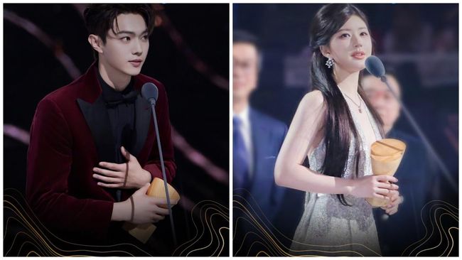 Xu Kai dan Zhao Lusi Terima Penghargaan di Tencent Video All Star Night 2023