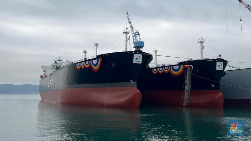 Penampakan 2 Kapal Tanker Raksasa Baru Pertamina Shipping dari Korsel