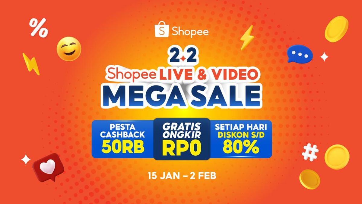 Shopee Bakal Tebar Diskon 80 Persen di Kampanye 2.2