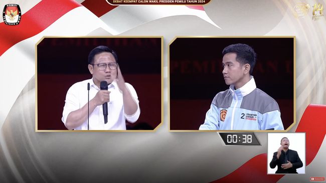 Saling Sindir Cak Imin Vs Gibran di Debat Cawapres, Penonton Heboh Saling Sindir Cak Imin Vs Gibran di Debat Cawapres, Penonton Heboh