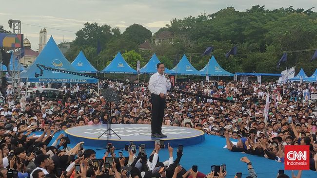 Kampanye Akbar di Pasuruan, Anies-Cak Imin Kompak Berkemeja Putih