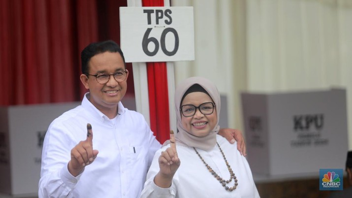 Anies Menang Telak di TPS Tempatnya Nyoblos