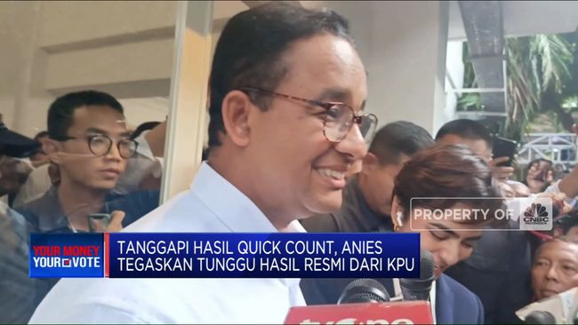 Tanggapi Hasil Quick Count, Anies Tegaskan Tunggu Hasil Resmi Dari KPU