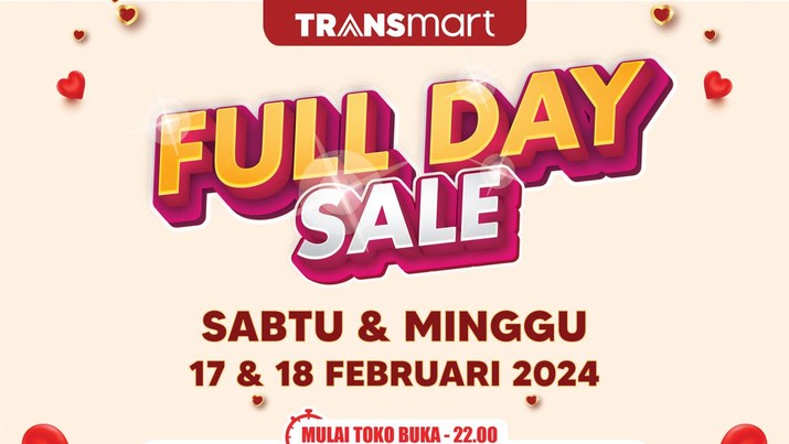 Transmart Full Day Sale Hadir di Sabtu & Minggu Ini, Diskon 50% + 20%!