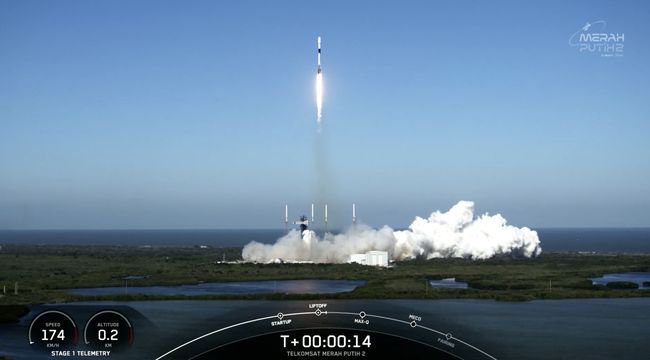 Satelit Telkom Merah Putih 2 Sukses Meluncur ke Luar Angkasa Satelit Telkom Merah Putih 2 Sukses Meluncur ke Luar Angkasa