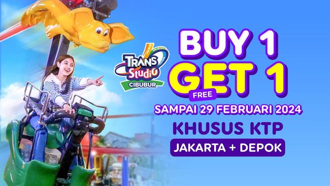 Promo Buy 1 Get 1 Trans Studio Cibubur, KTP Depok & DKI Merapat!
