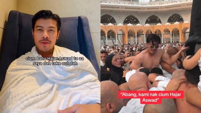 Viral Video Orang Malaysia Bikin Rusuh Saat Cium Hajar Aswad