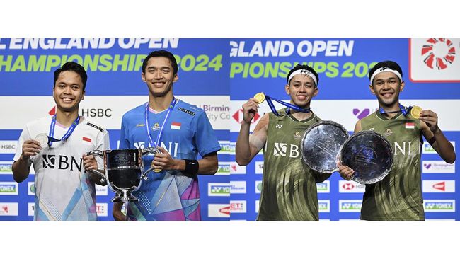 FOTO: 2 Gelar Juara All England 2024 Pencetak Rekor Indonesia