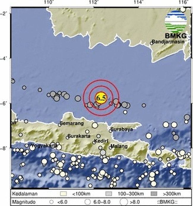 Breaking! Gempa Lebih Kuat Guncang Tuban, Magnitudo 6,5